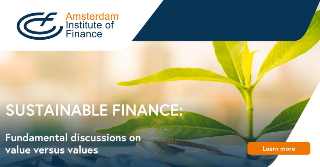 Sustainable Finance: Fundamental discussions on value versus values ...